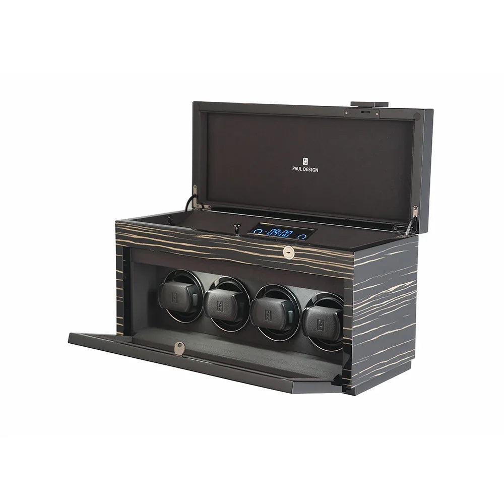 Paul Design - Gentleman 4+6 Watch Winder & Extra storage for 6 watches ...